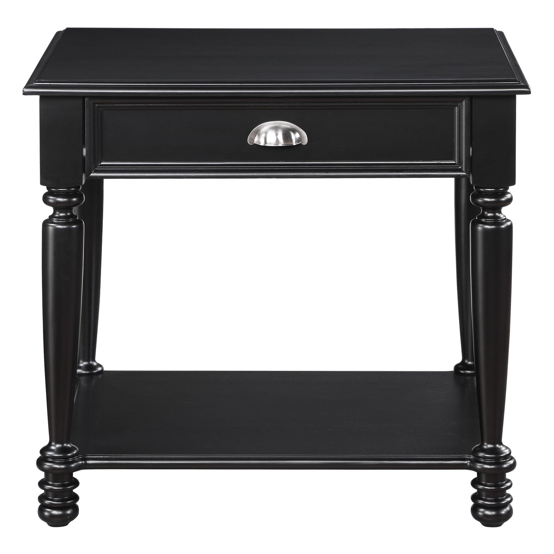 Darby Home Co Traditional Living Room End Table With Black Finish And ...