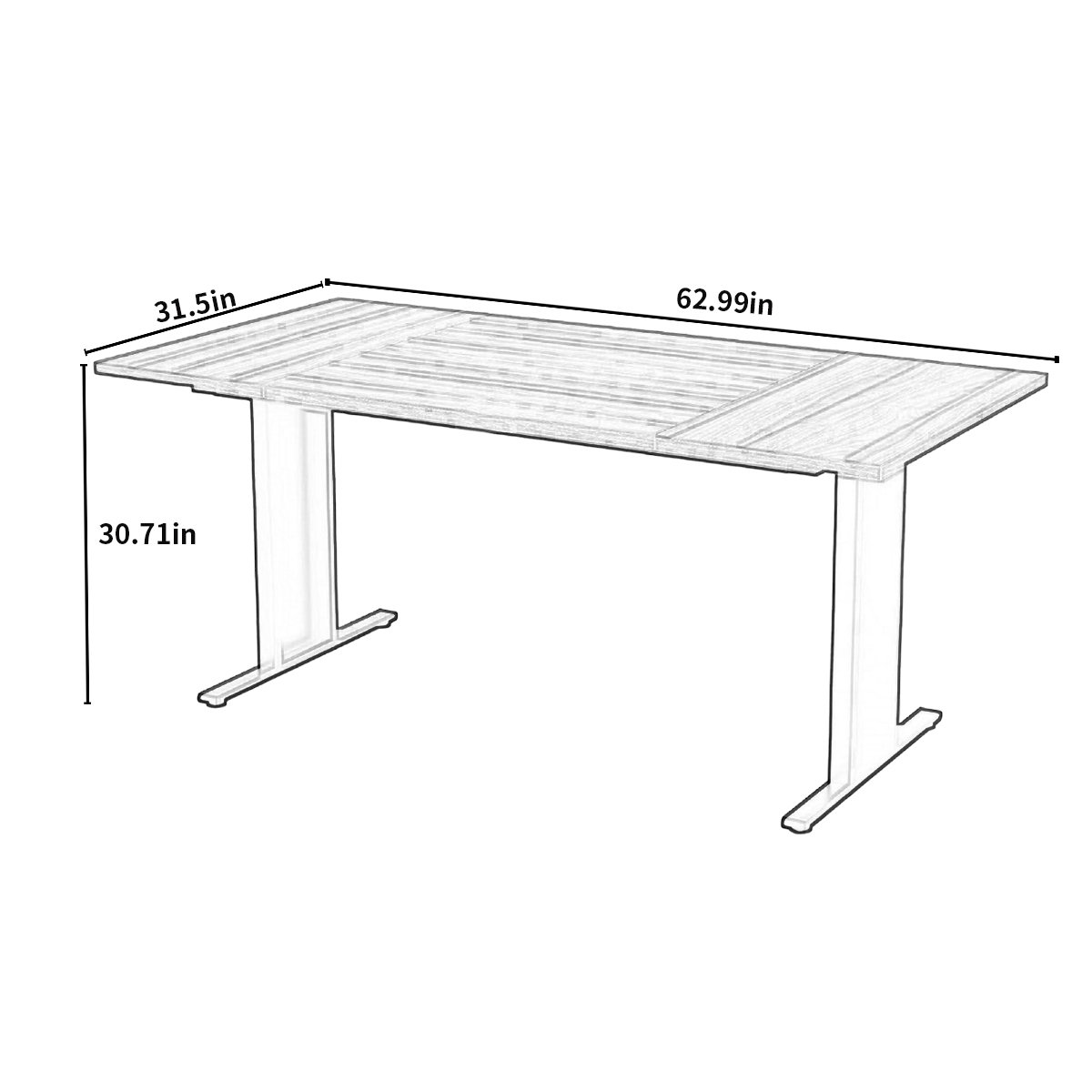 17 Stories Anwan 62.99'' W Rectangle Executive Desk | Wayfair