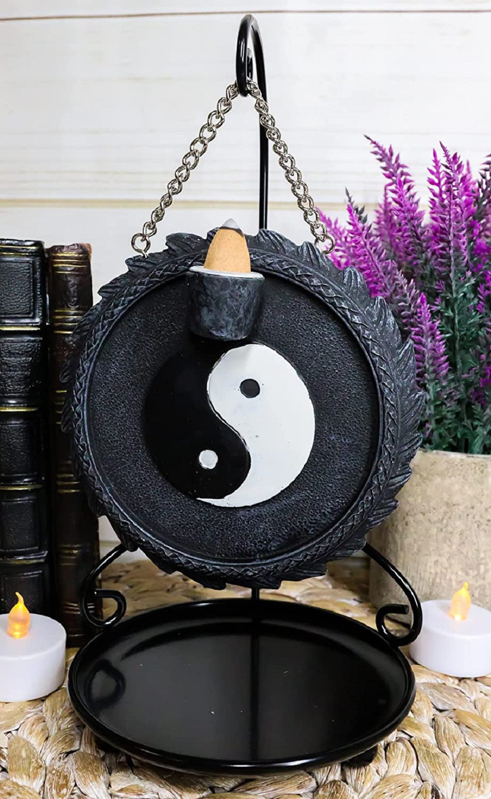 Trinx Anginette Yin Yang Double Dragon Kings Aroma Figurine | Wayfair