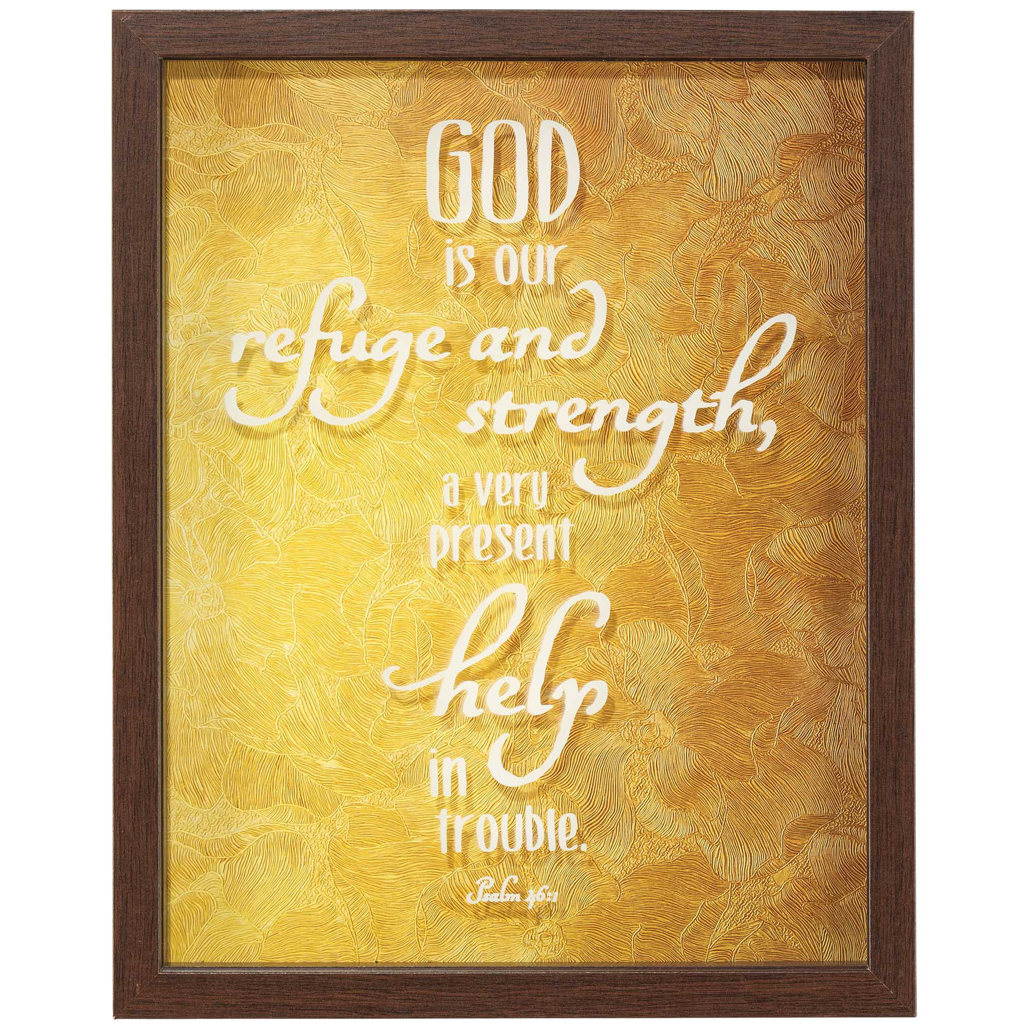 Trinx Framed Wall Art God Is Refuge Ps. 46:1 - Wayfair Canada