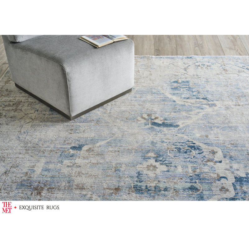 Exquisite Rugs The Met x Exquisite Rugs Vintage Looms Light Blue/Beige ...