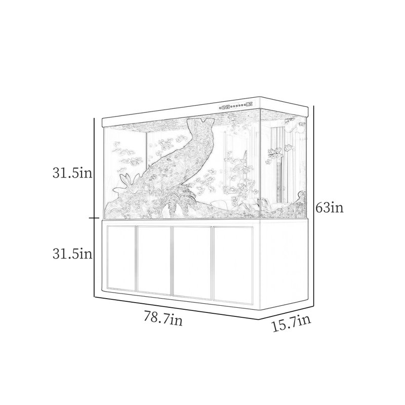 Lingxis Modern Minimalist Rectangular Eco Aquarium Tank | Wayfair