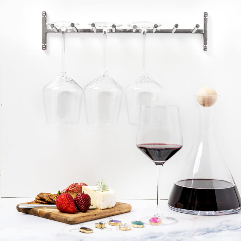 Rebrilliant Wall Mounted Wine Glass Rack | Wayfair