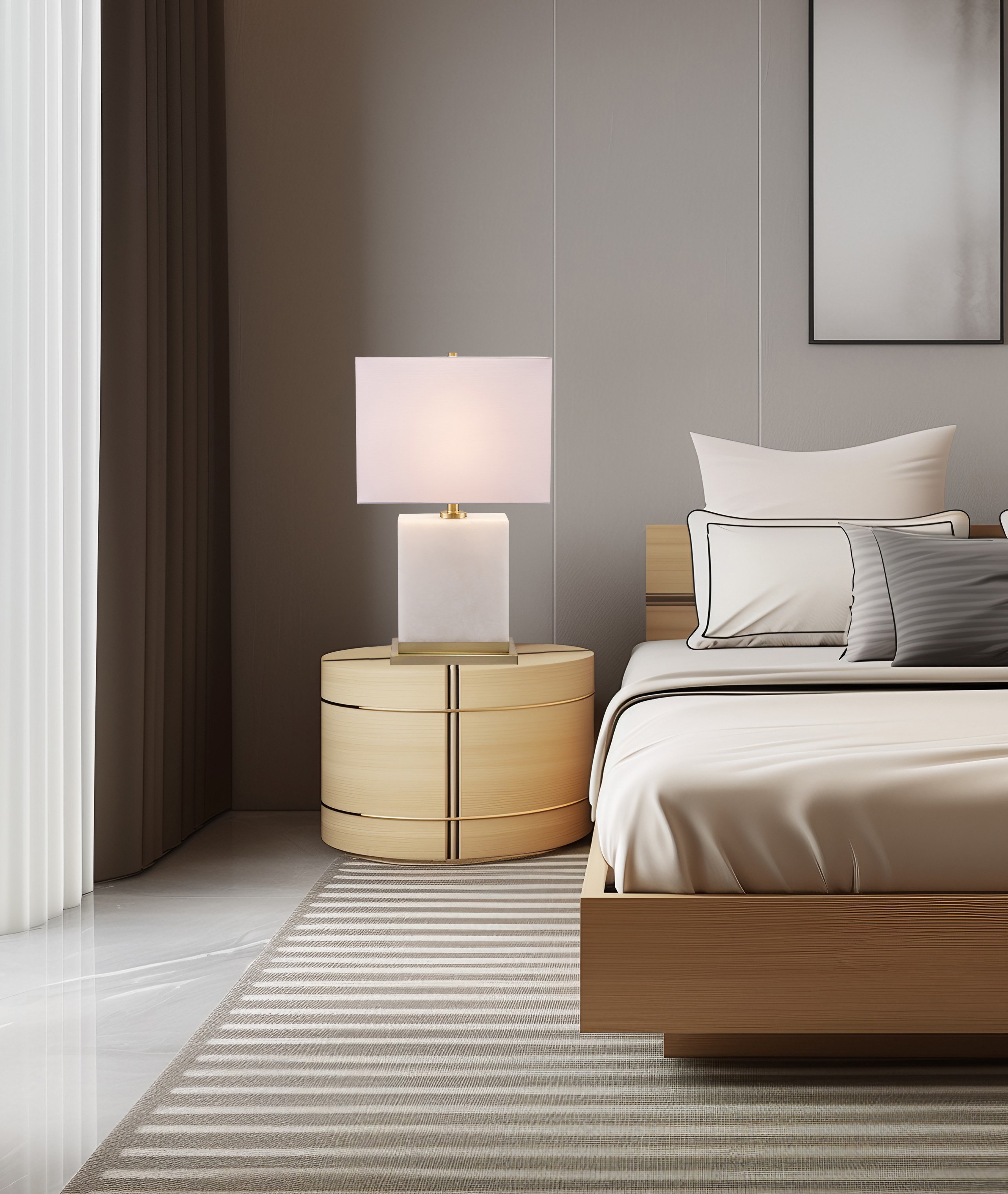 Mercer41 Chiyoda 1 - Light Square-Base Table Lamp | Wayfair