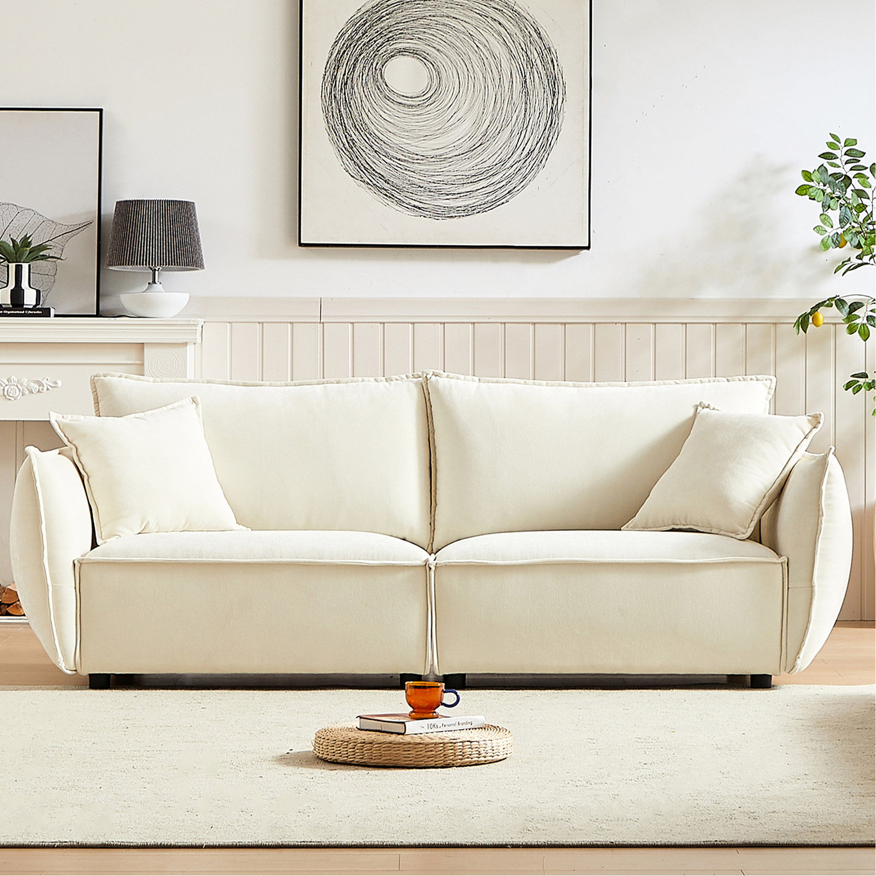 Ebern Designs Fashionable Living Room Sectional , Chenille Fabric ...
