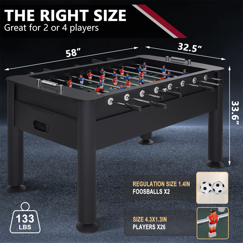 RayChee 58'' L Foosball Table with Telescopic Rods | Wayfair