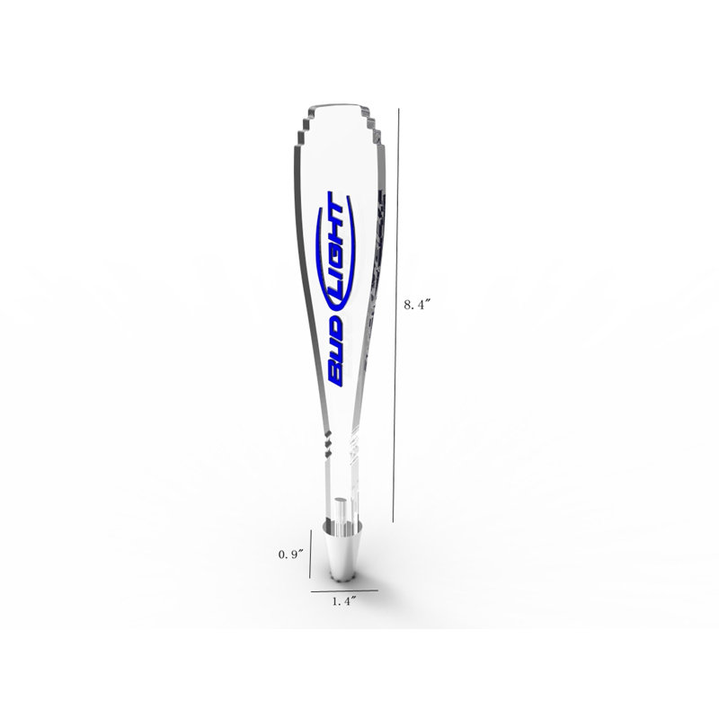 Ivy Bronx Clear Acrylic Beer Tap Handle Draft Pub Style Bud Lite | Wayfair