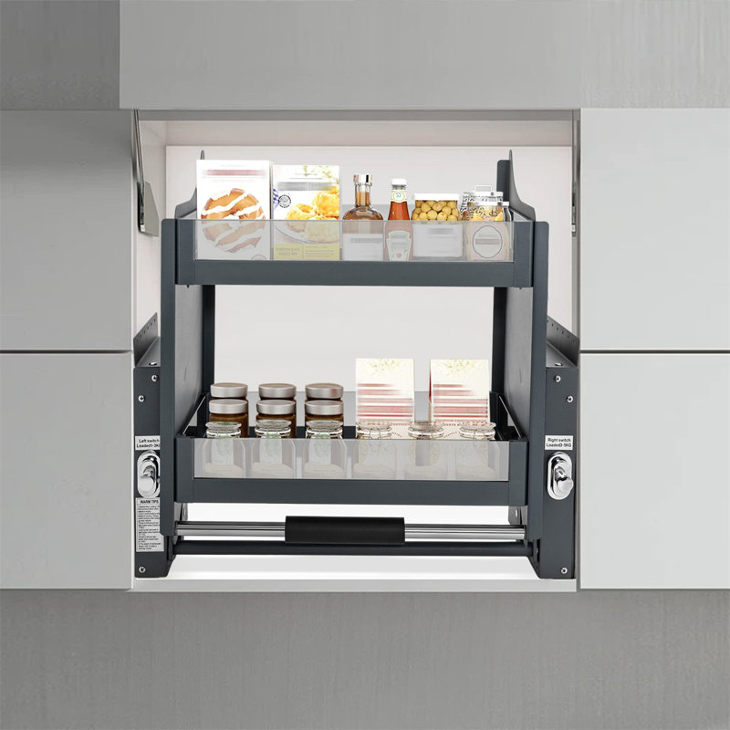 Rebrilliant Lauvella Pull Down Shelf Upper Kitchen Wall Cabinet Storage ...