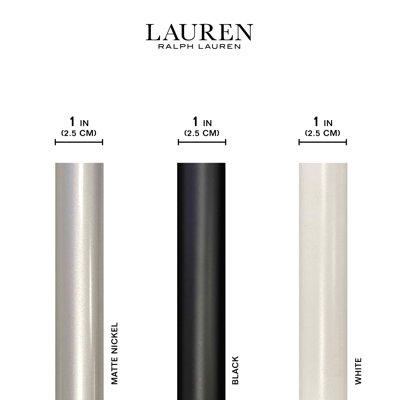 Lauren Ralph Lauren Adjustable Overall Width Single Curtain Rod ...