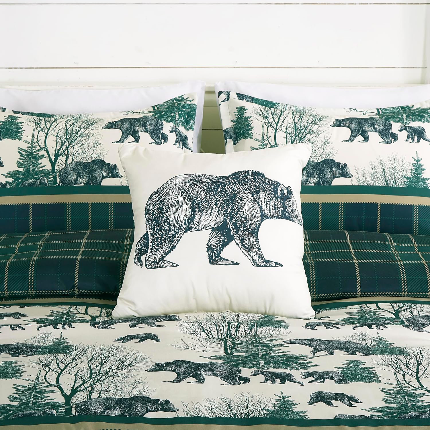 Chezmoi Collection Southwestern Cabin Lodge Bedding 7-Piece Bear ...