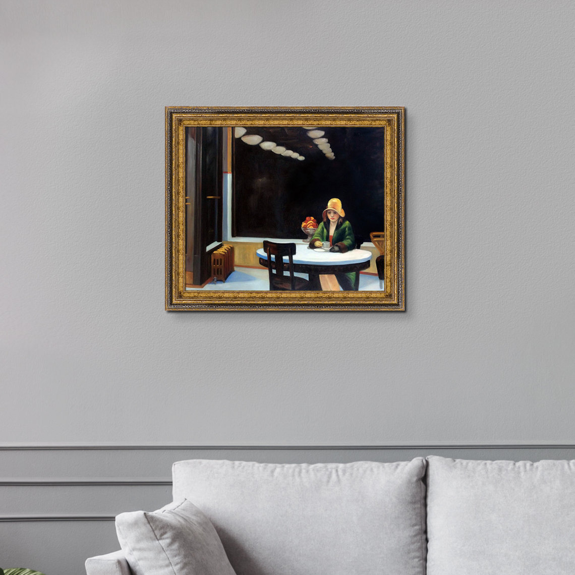Vault W Artwork Automat by Edward Hopper - Picture Frame Painting Print ...