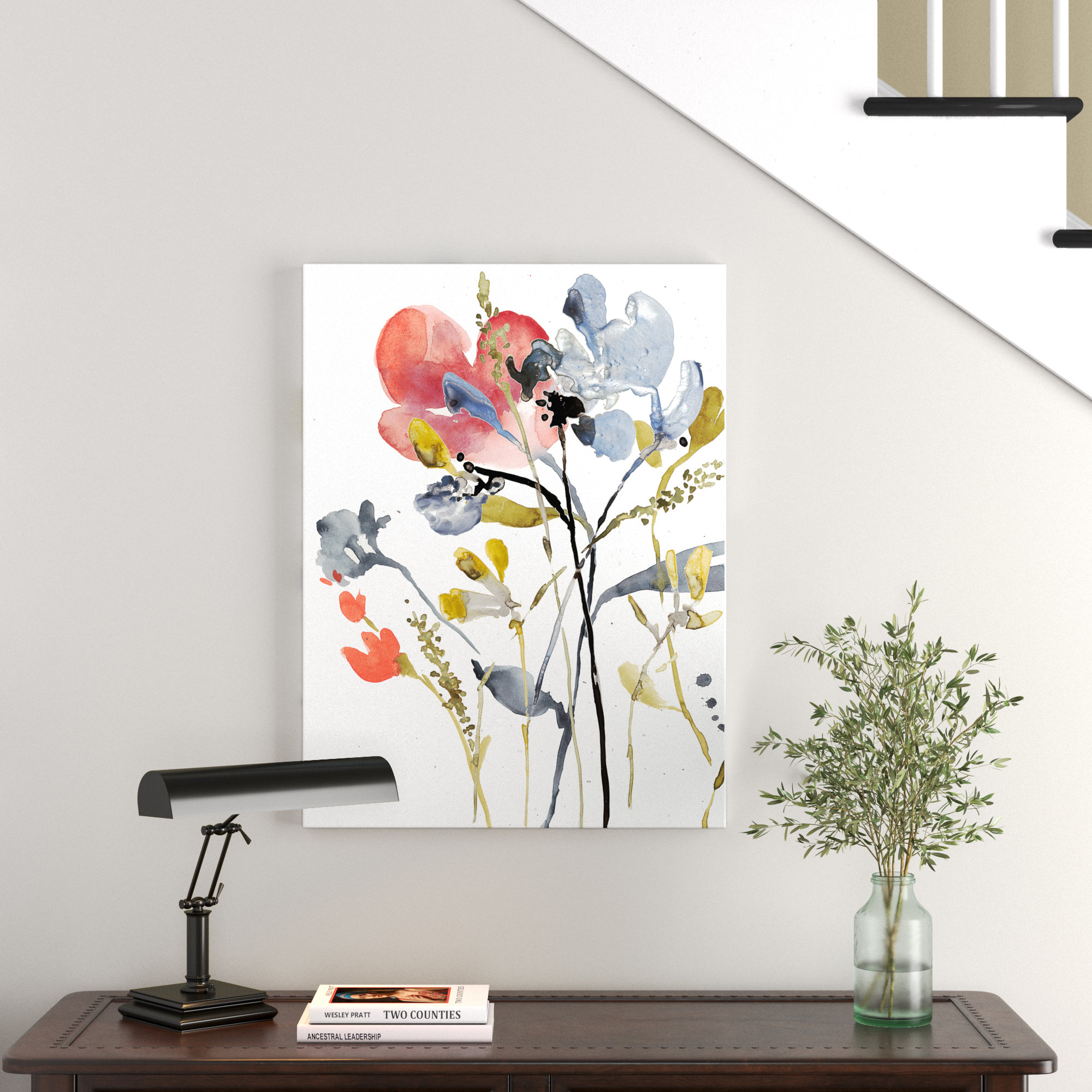 Wrought Studio™ Flower Overlay I' Print on Canvas & Reviews | Wayfair