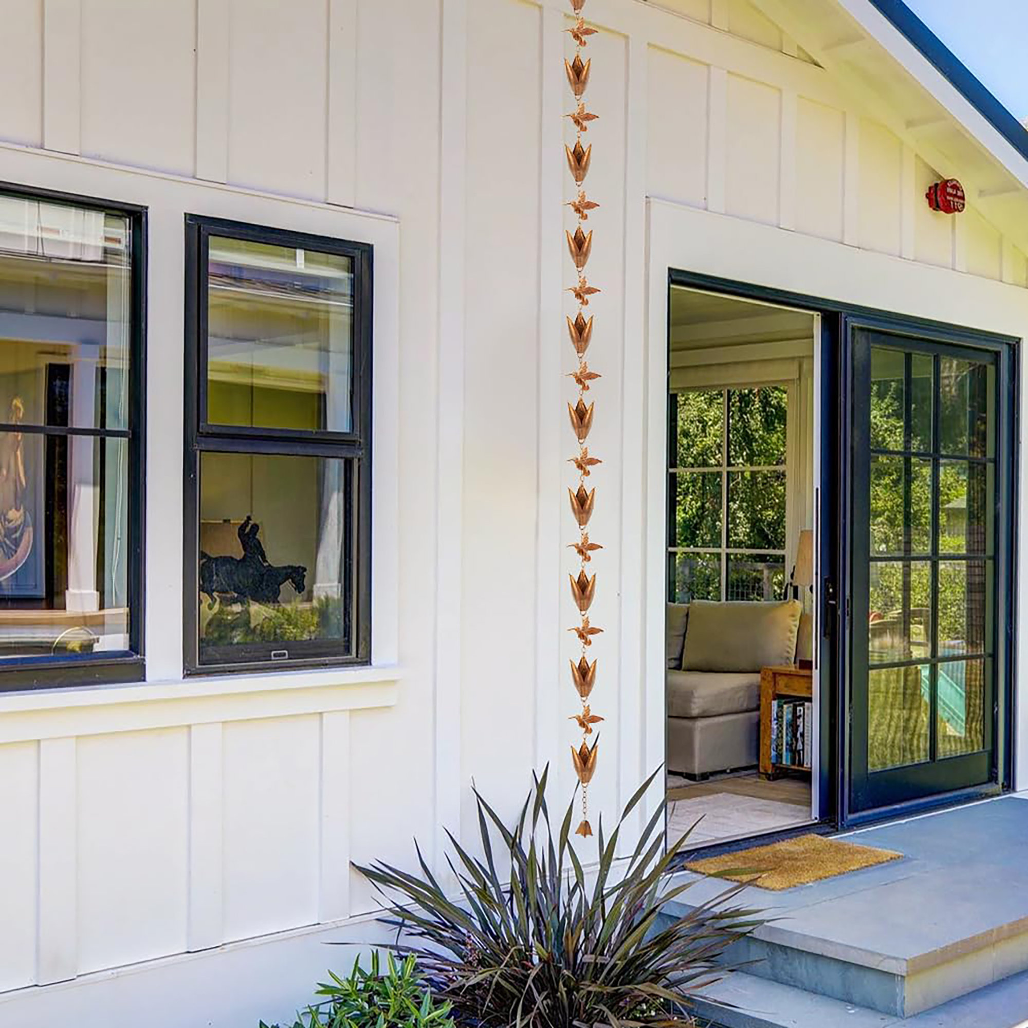 Arlmont & Co. 8.5ft Outdoor Rainwater Collection Chain | Wayfair