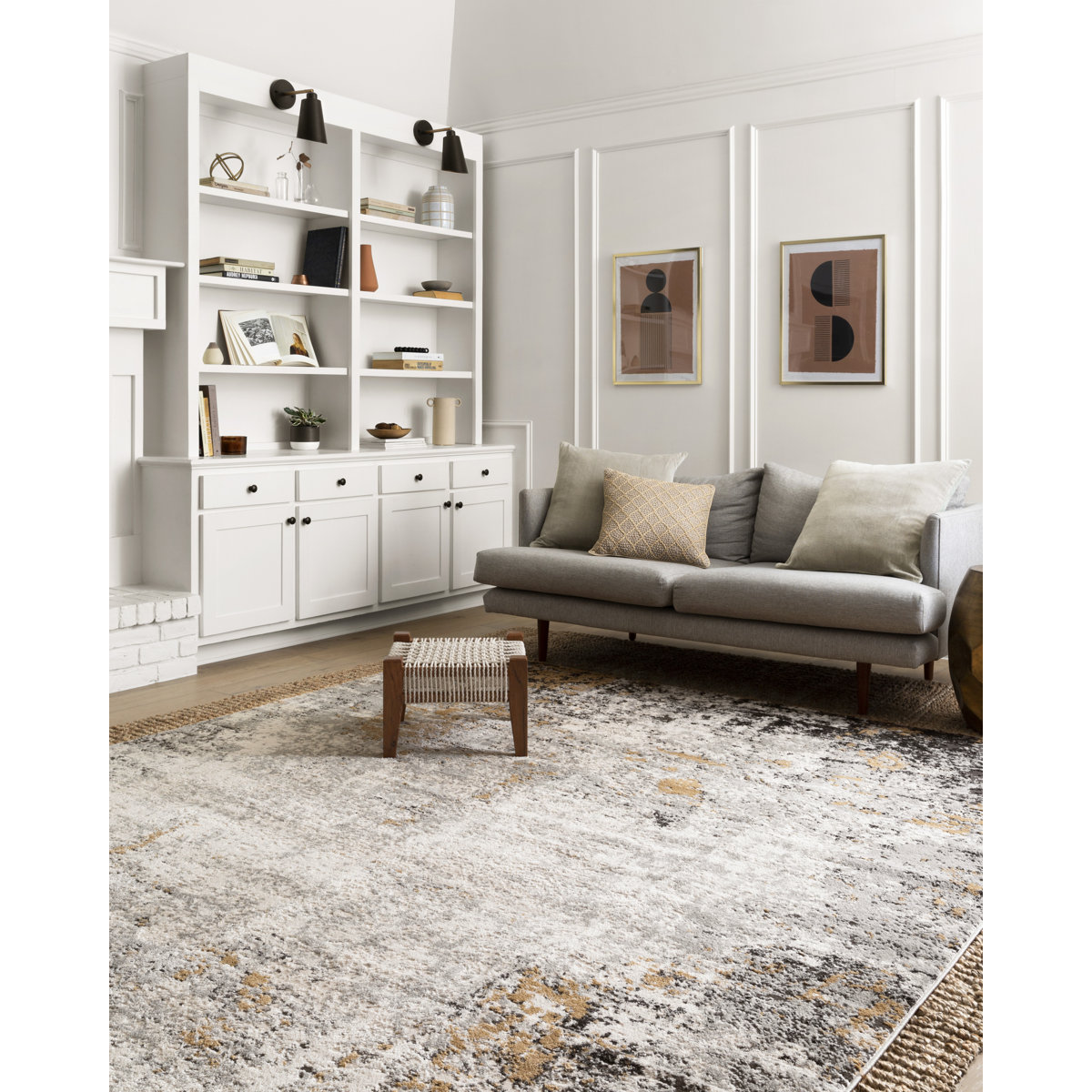 Trent Austin Design® Liddle Abstract Granite/Gold Area Rug & Reviews ...
