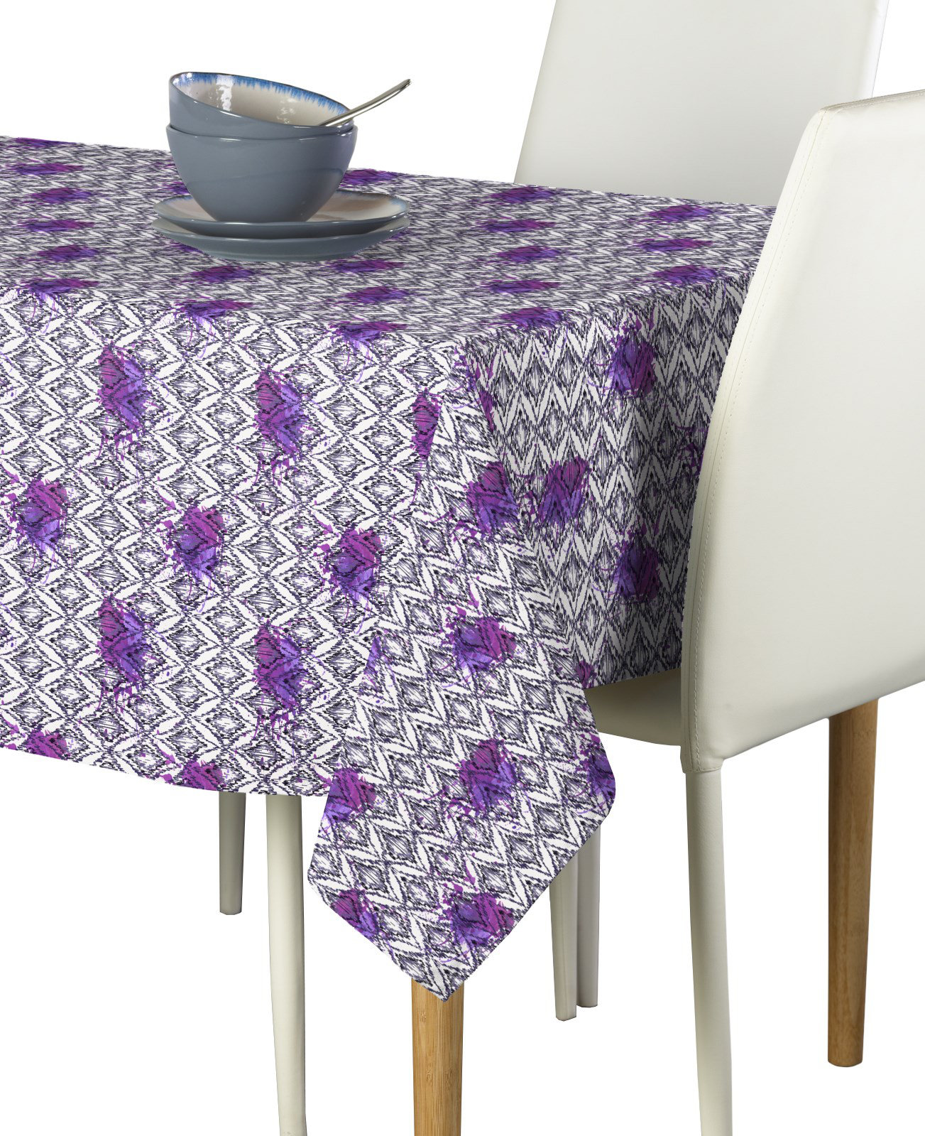 Ivy Bronx Longo Spotted Ikat Tablecloth | Wayfair