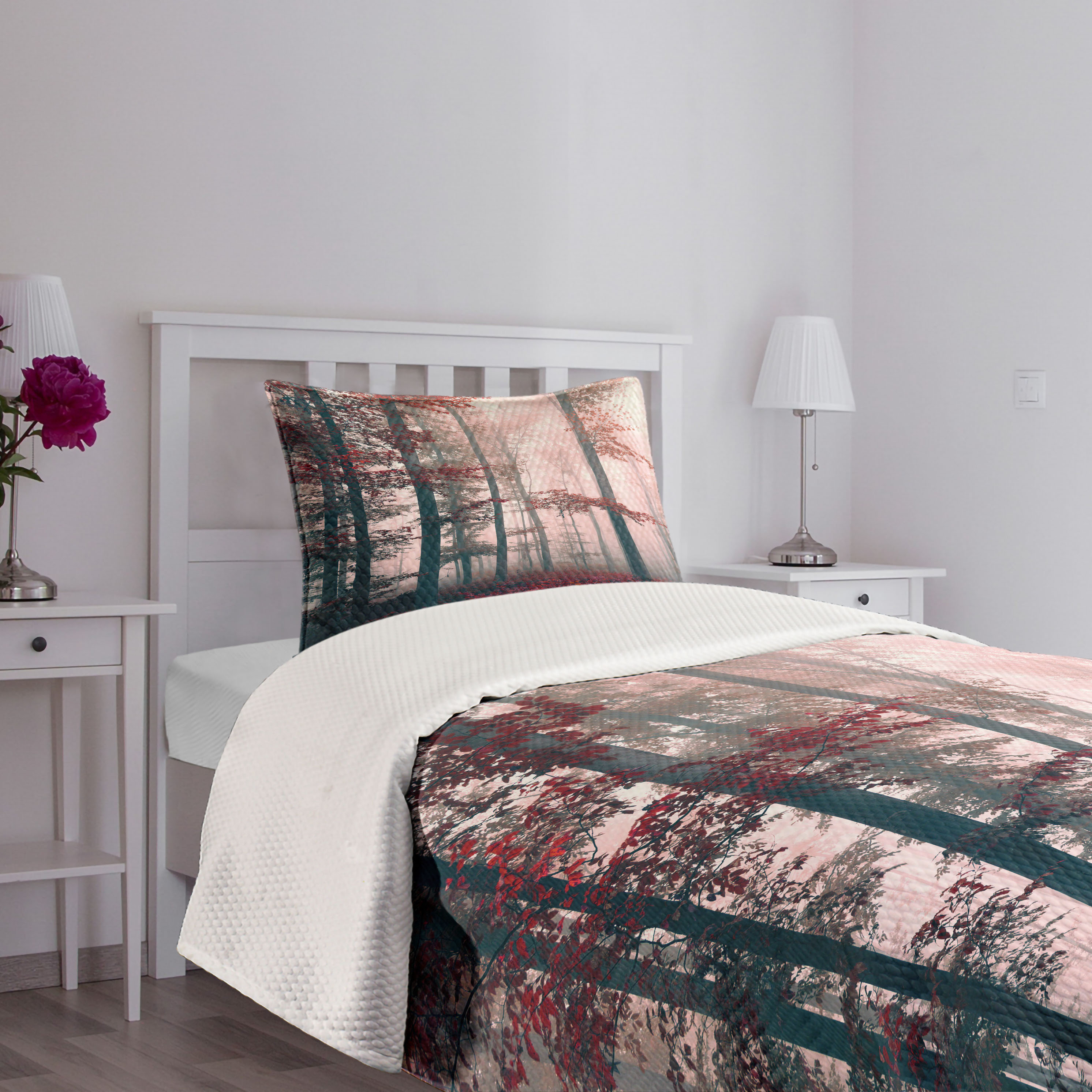 Ambesonne Forest Bedspread Autumn Fall Nature Woods | Wayfair