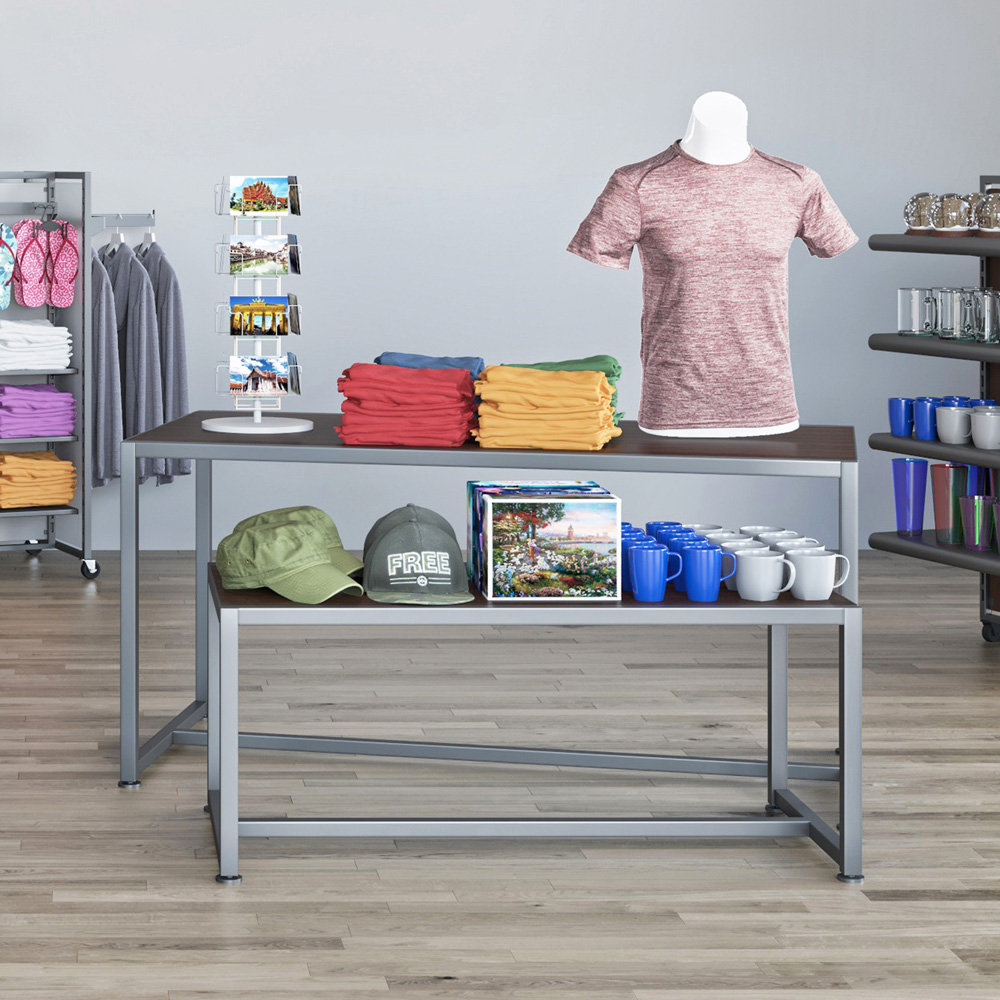 Specialty Store Services 29" H X 60" W - Nesting White Laminate Wood ...