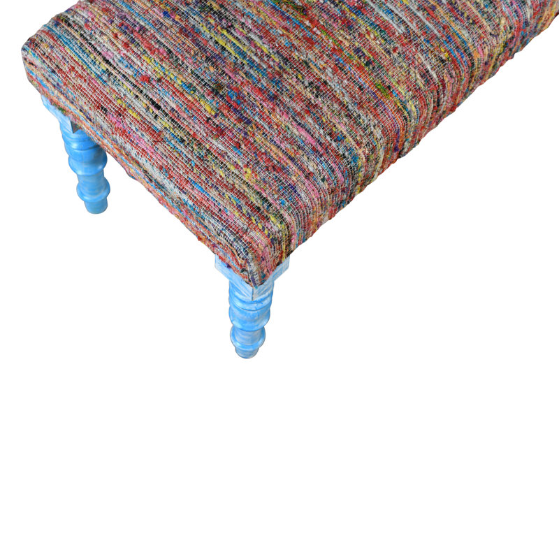 Bungalow Rose Einir Modern Boho Multicolor/Blue Striped Handmade ...