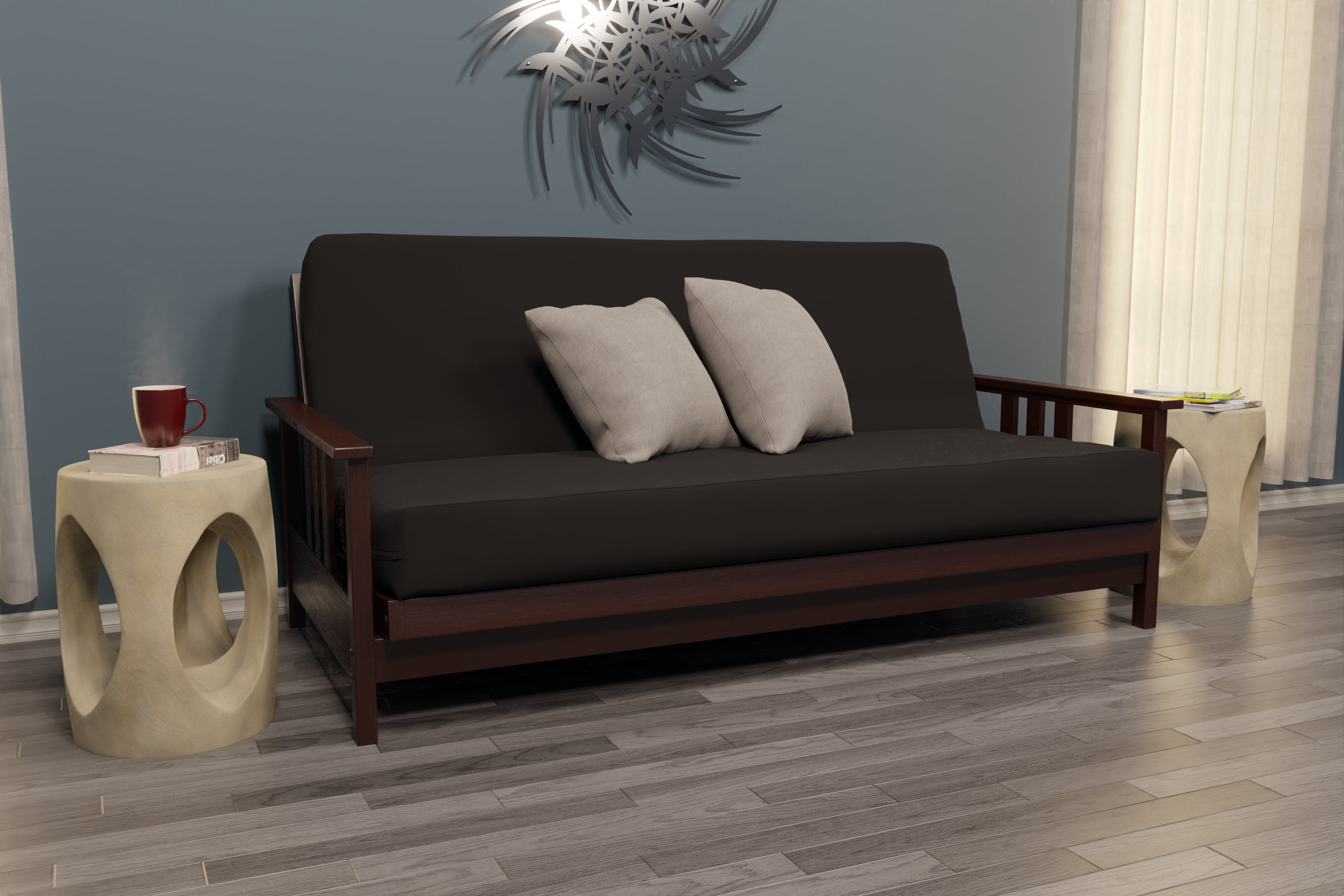 Union Rustic Kayge Tight Back Futon and Mattress & Reviews | Wayfair