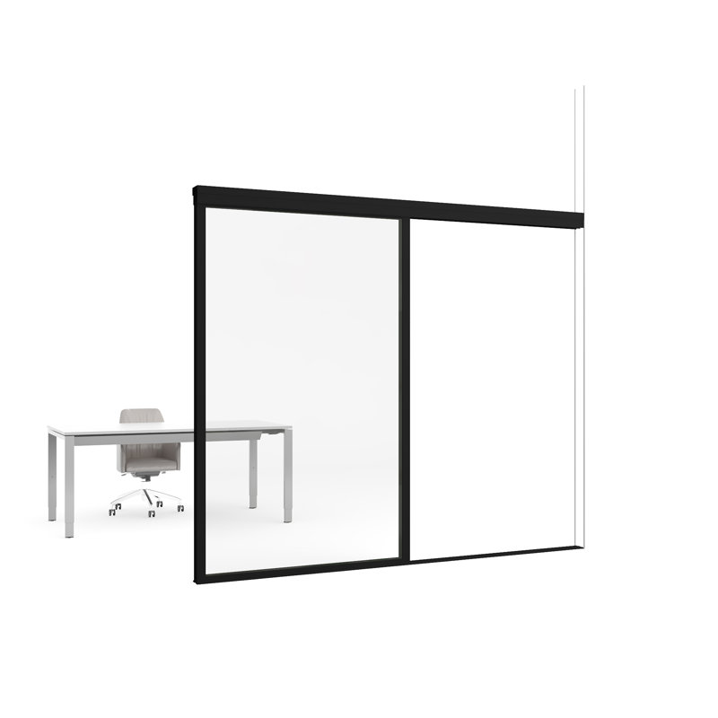 The Sliding Door Company 2-Panel Sliding Clear Glass Entrance Door Kit ...