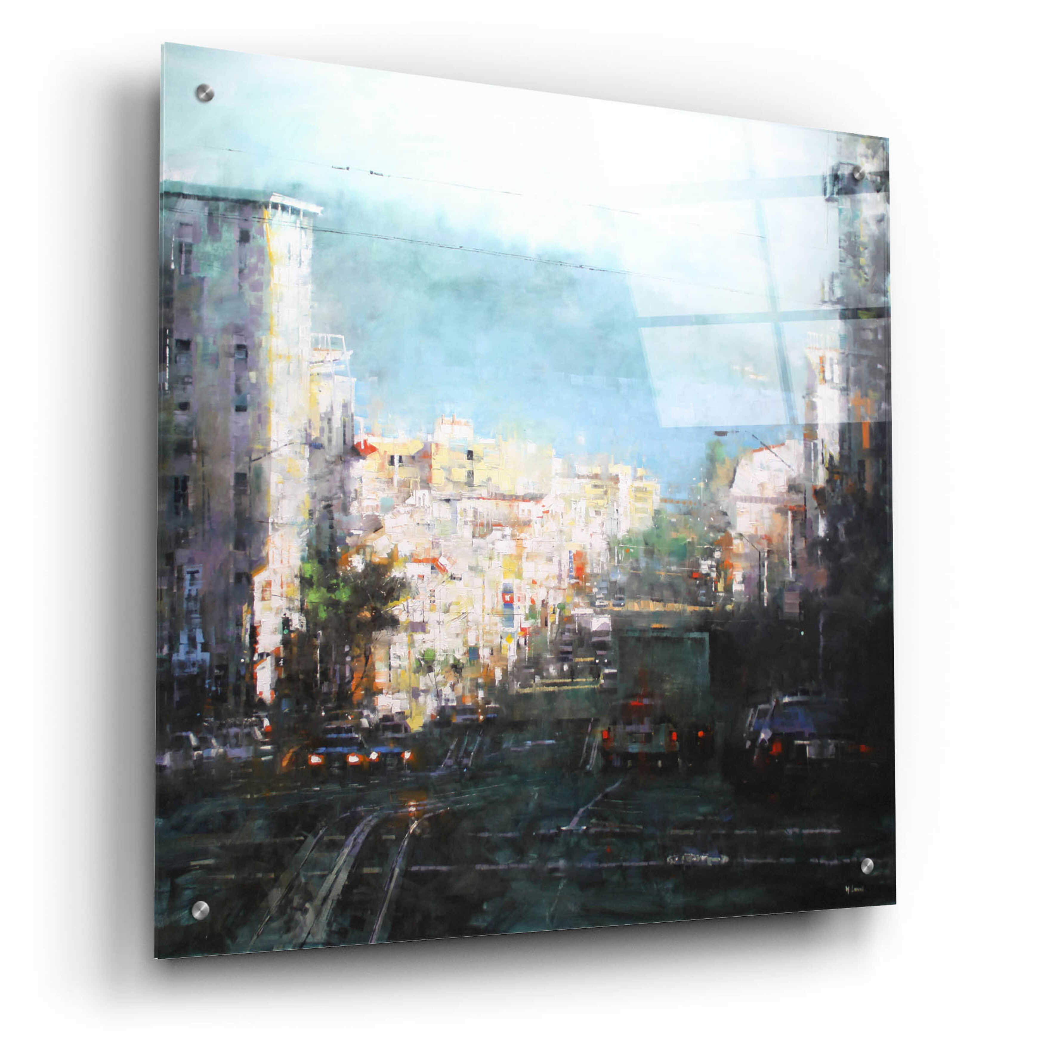 Dakota Fields 'Bay Mist' by Mark Lague, Acrylic Glass Wal Art | Wayfair