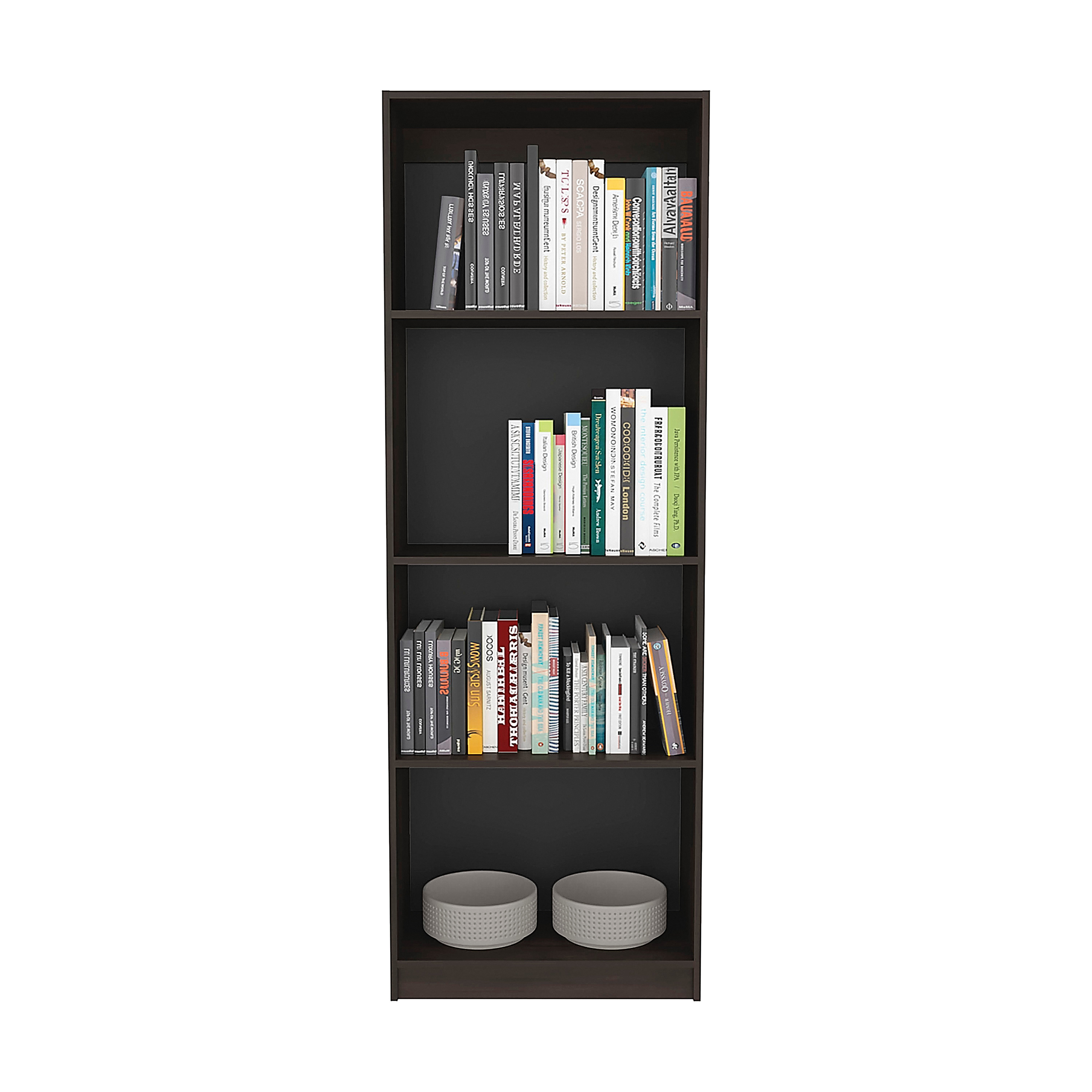Ebern Designs Home Tall Elegant 4-Shelf Bookcase Kronos, Open Storage | Wayfair