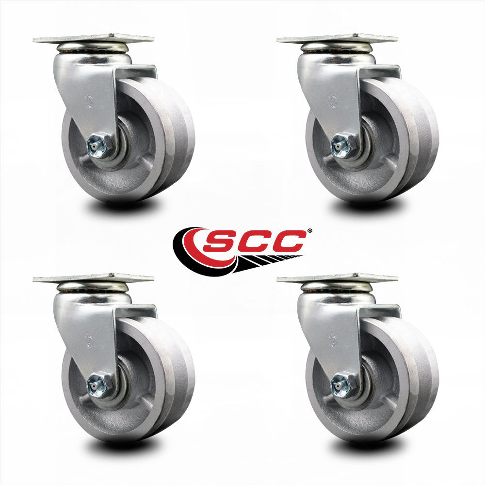 Service Caster Semi Steel Cast Iron Caster with Roller Bearing | Wayfair