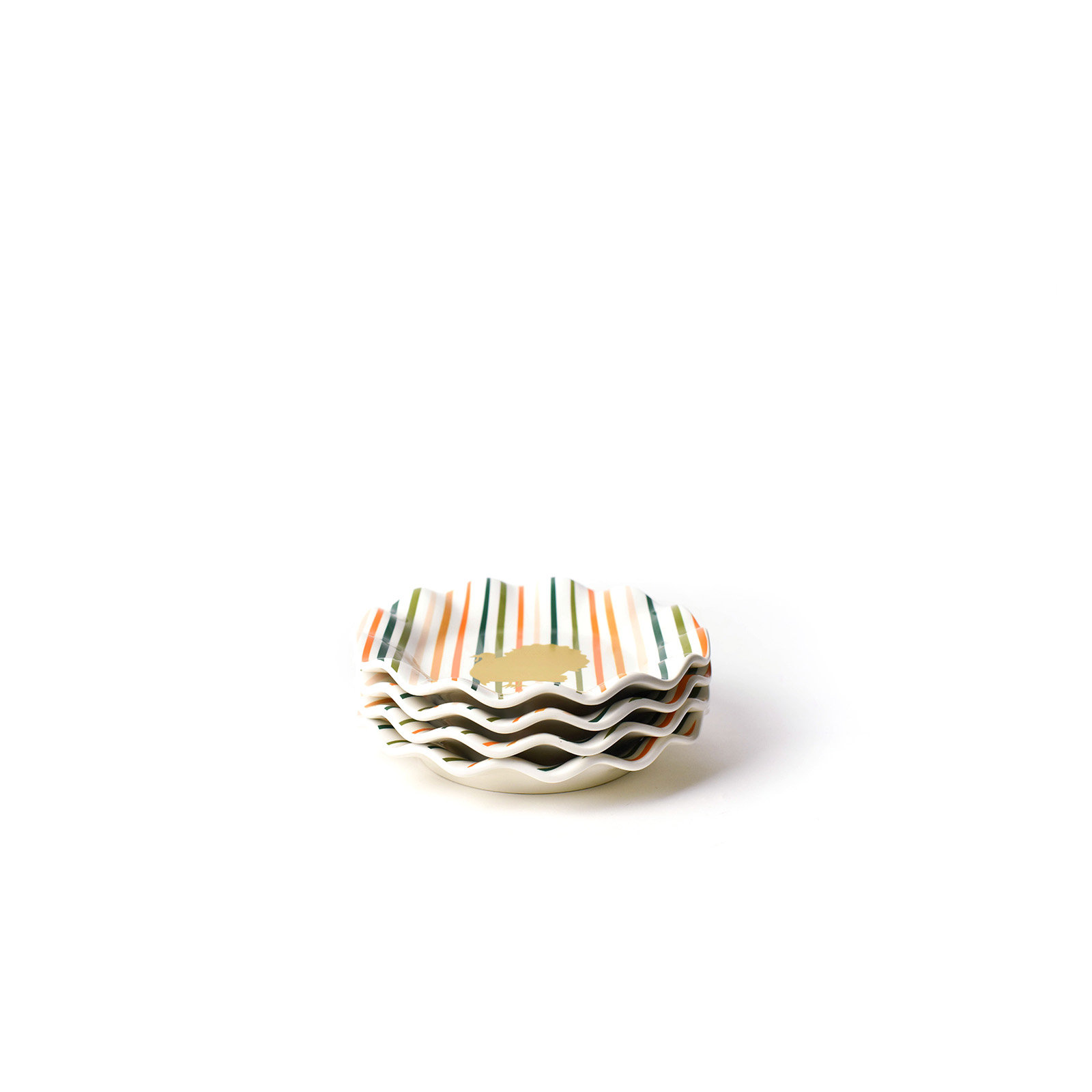 Coton Colors by Laura Johnson Turkey Stripes 8 Ruffle Plate Set Of 4 ...