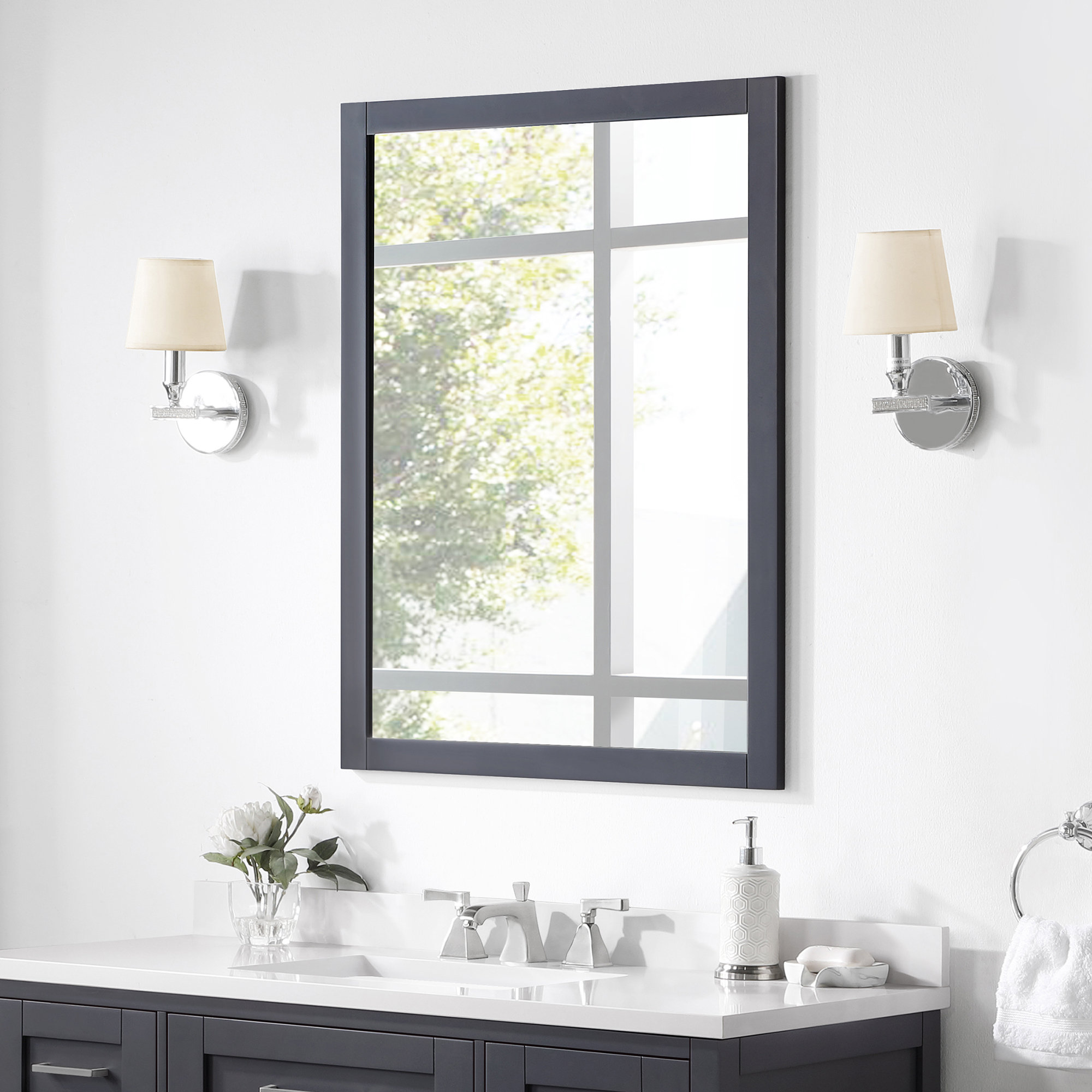 Gracie Oaks Tahoe Modern and Contemporary Vanity Mirror & Reviews ...
