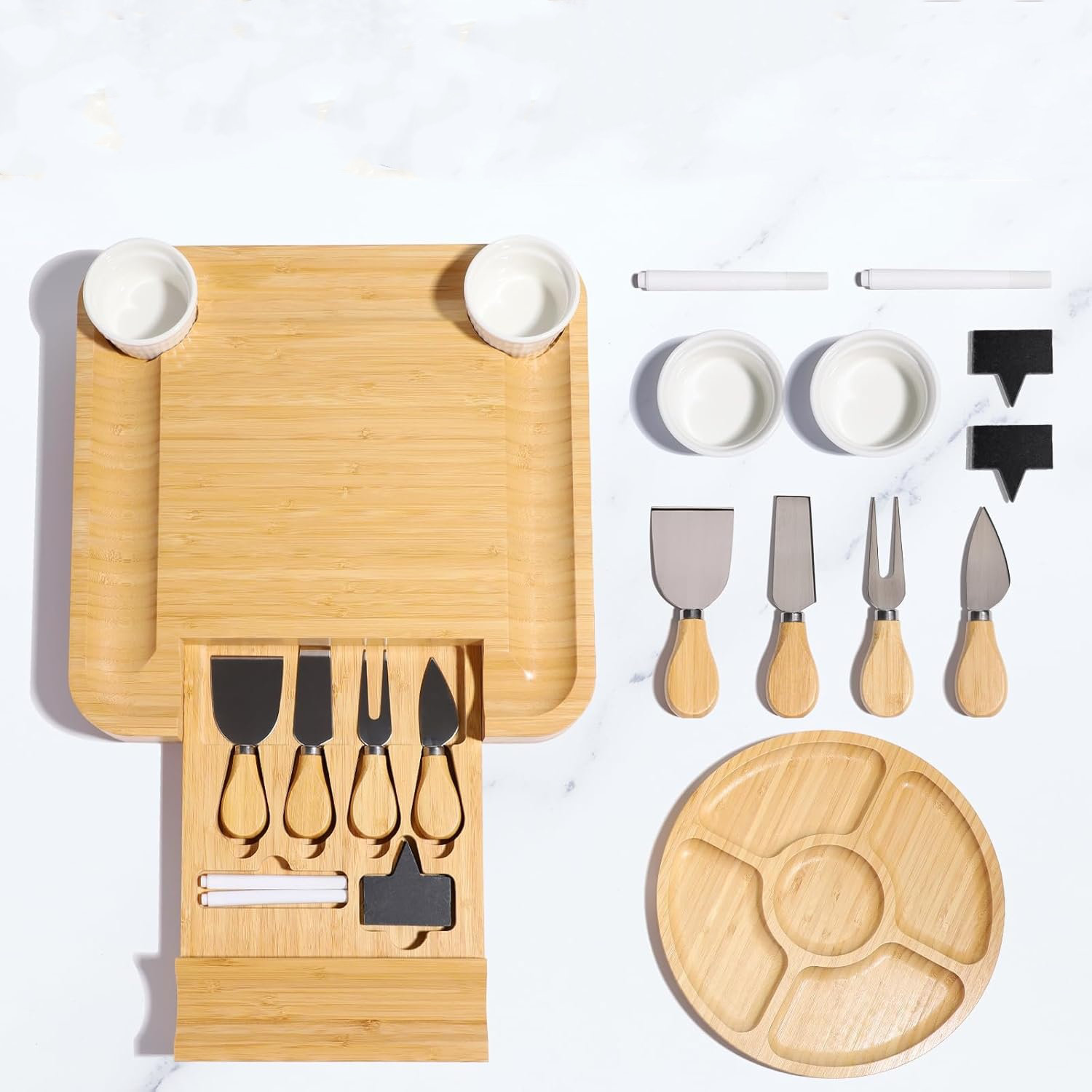 Latitude Run® Unique Cheese Board with Accessories | Wayfair