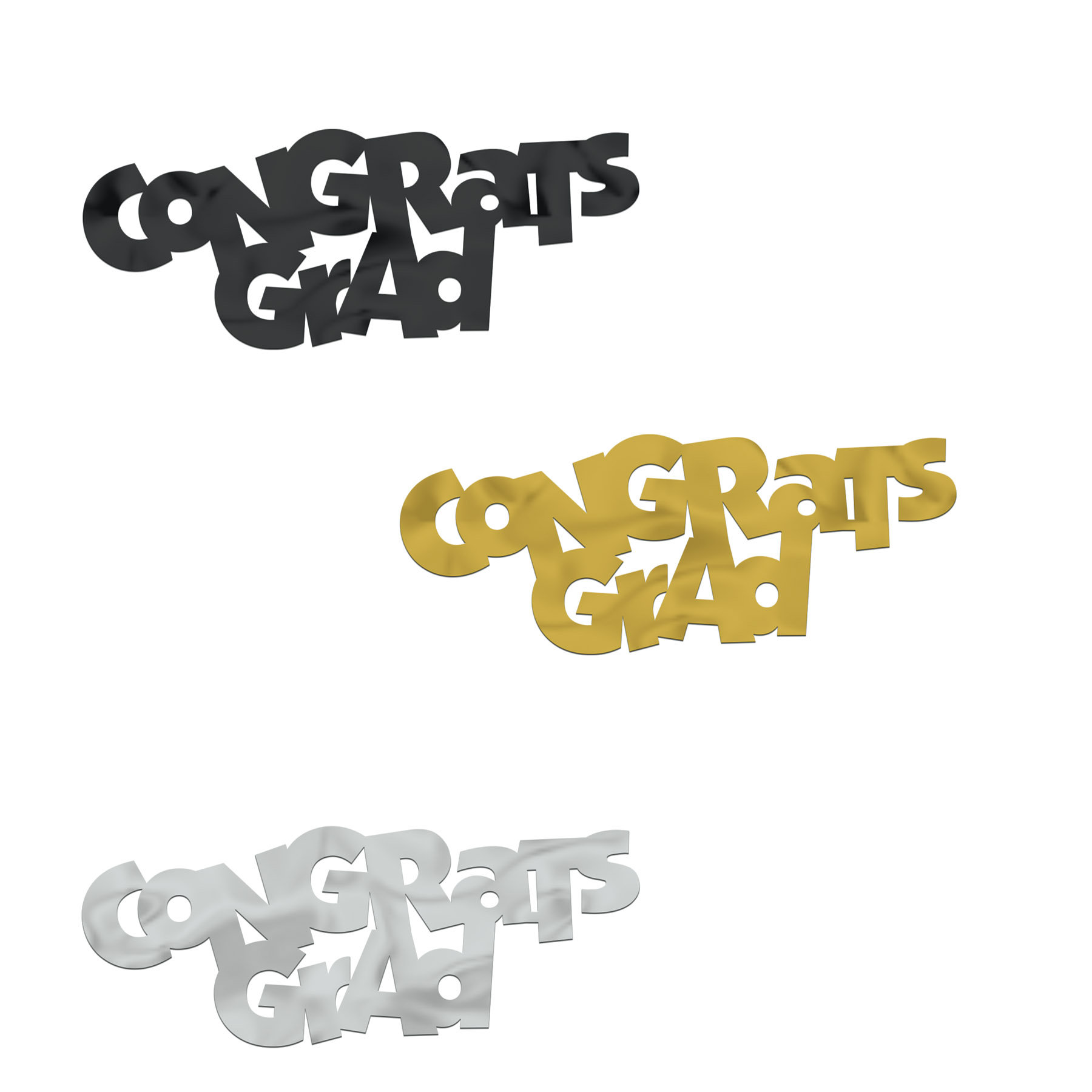 The Party Aisle™ Jumbo Congrats Grad Fanci-Fetti | Wayfair