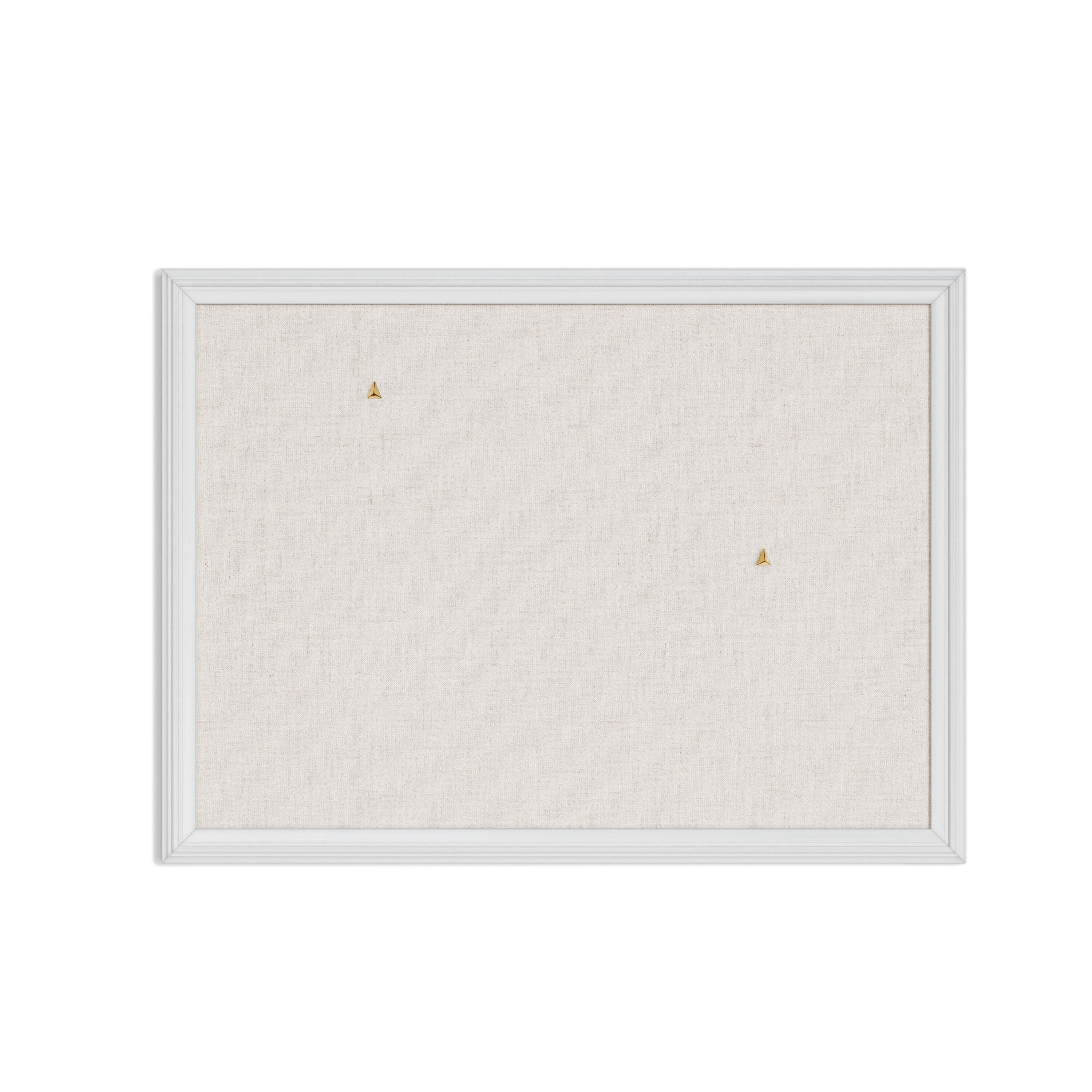 U Brands Linen White Décor Frame Wall Mounted Bulletin Board, 23" x 17 ...
