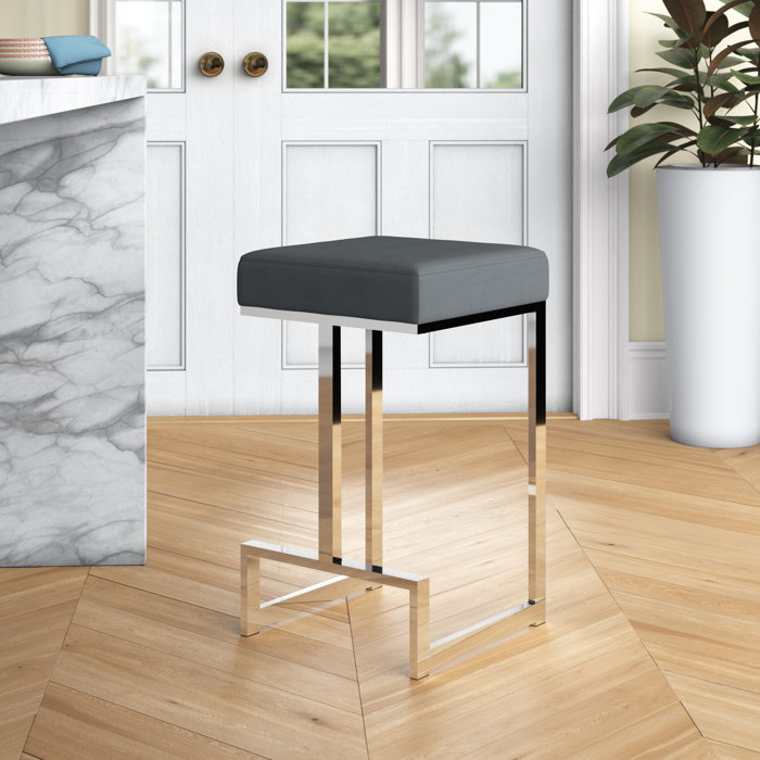 Wade Logan® Ehrlich Upholstered Square Stool & Reviews | Wayfair