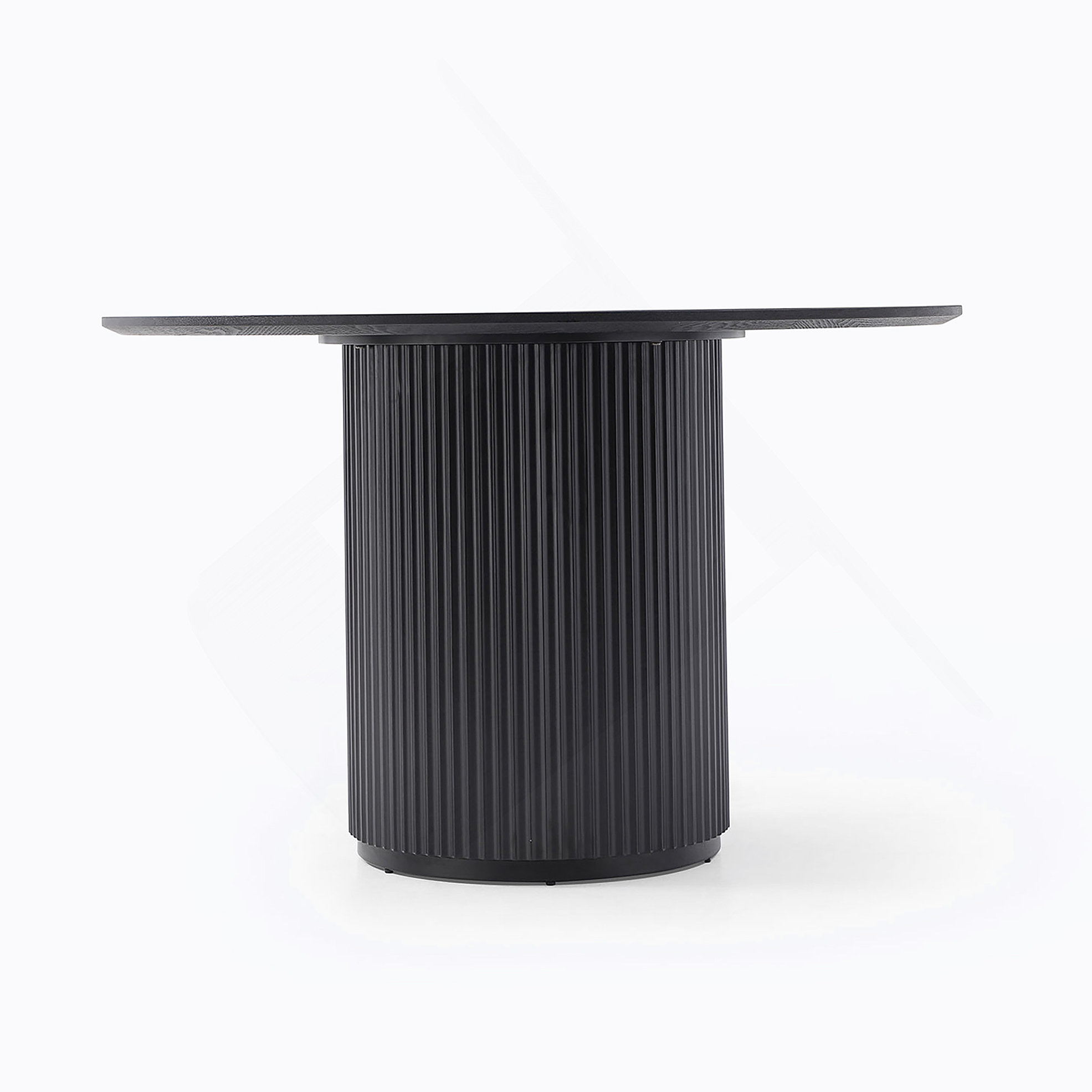 Latitude Run® Black Round Dining Table, MDF handcraft Pedestal Dining ...