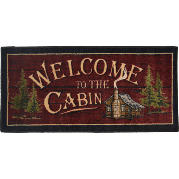 Loon Peak® Costa Welcome to the Cabin Kitchen Mat & Reviews | Wayfair