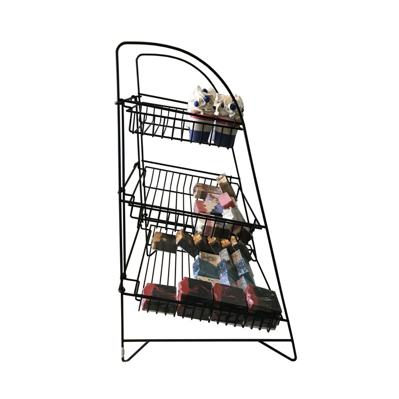 FixtureDisplays 3-Tier Wire Display Rack Bakery Snacks Confection Tray ...