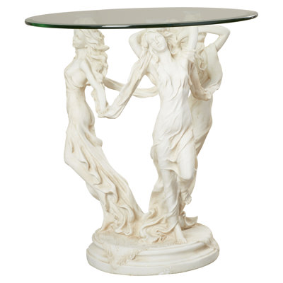 Astoria Grand Beldin Glass Top Figurine End Table & Reviews | Wayfair