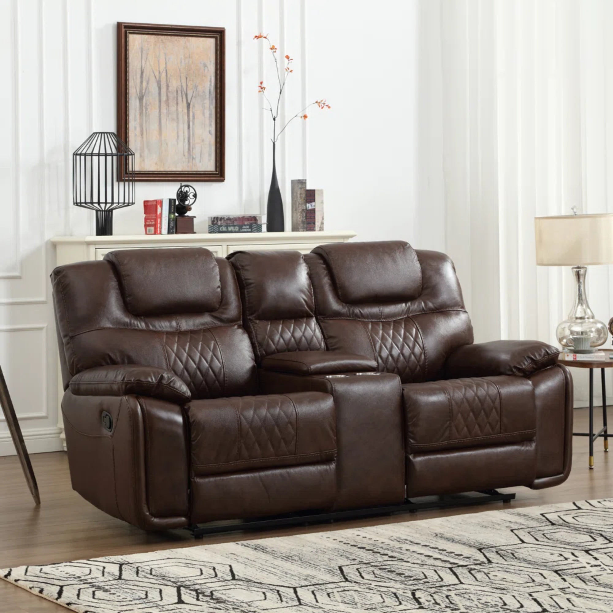 leather sofa recliner 2 seater