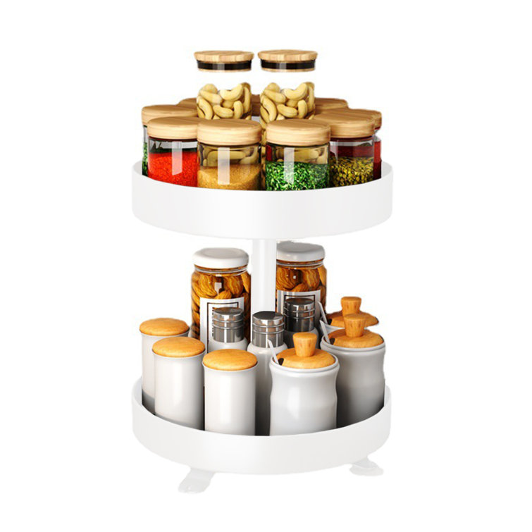 Prep & Savour 2-Tier Revolving Spice Rack | Wayfair