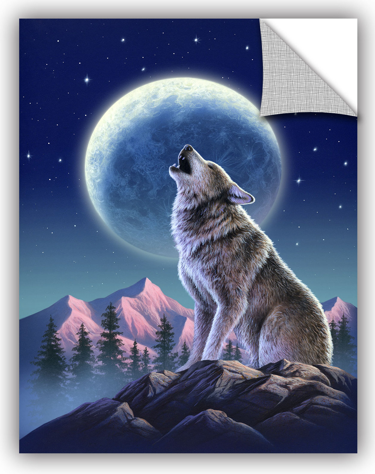 ArtWall 'Wolf Moon' by Jerry Lofaro - Photographic Print on Fabric ...