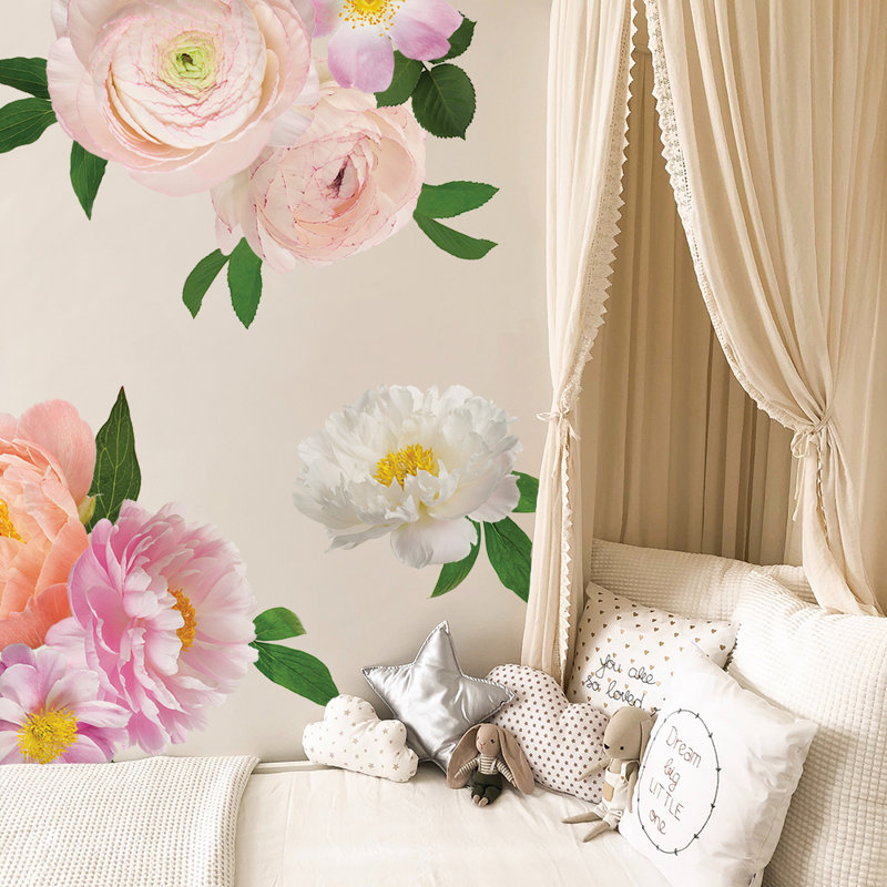 Rosdorf Park Large Flower Removable Wall Decals | Wayfair