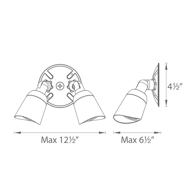 WAC Lighting Endurance™ 2 - Head LED Hardwired Outdoor Security Flood ...