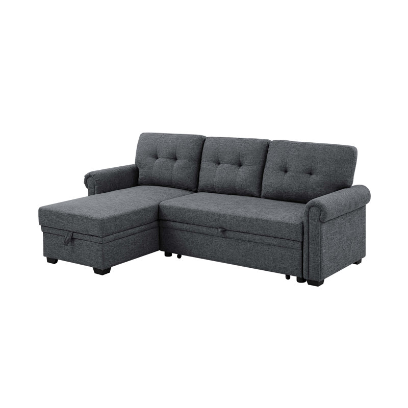 Latitude Run® Rossignol 86" Rolled Arm Sofa Bed & Reviews | Wayfair