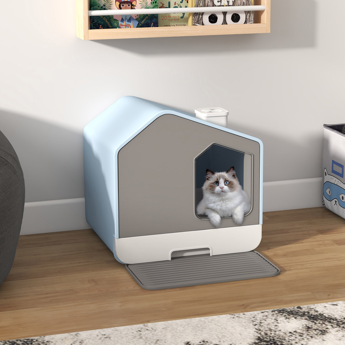 Tucker Murphy Pet™ Large House Design Enclosed Cat Litter Box | Wayfair