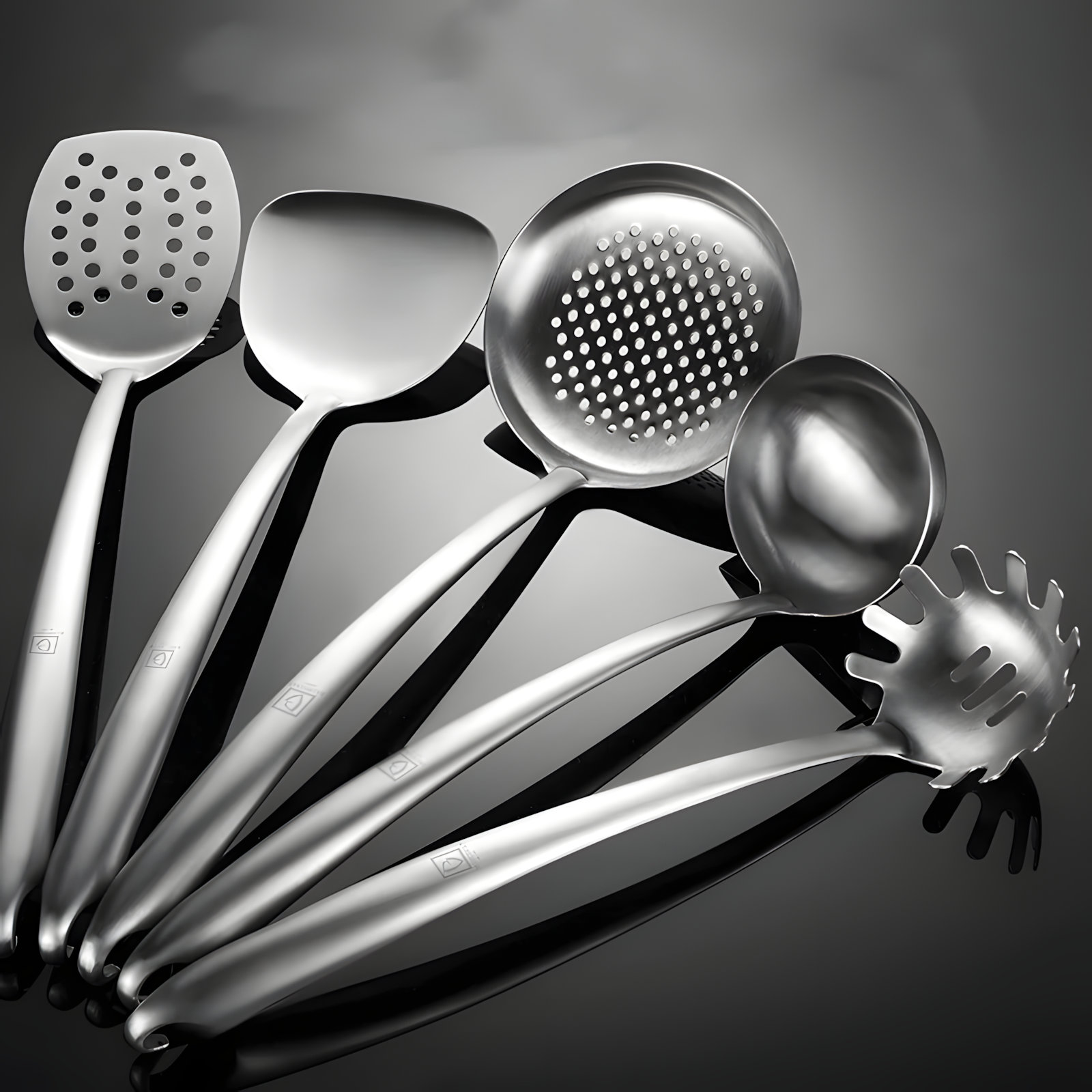 Xiangong German 304 Stainless Steel Kitchen Utensil Set With Spatula ...