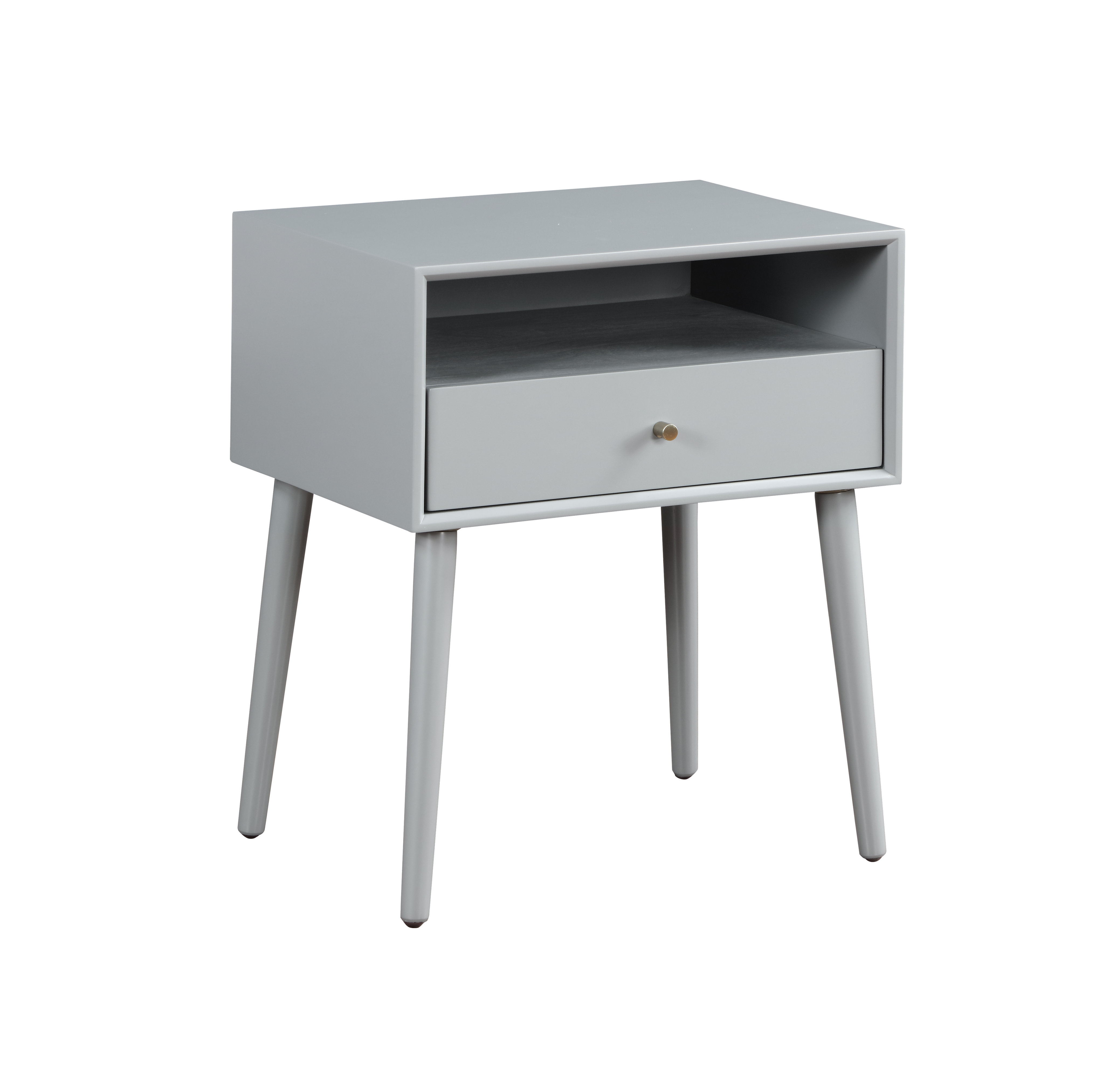 George Oliver Denholm Solid Wood End Table with Storage Nightstand ...