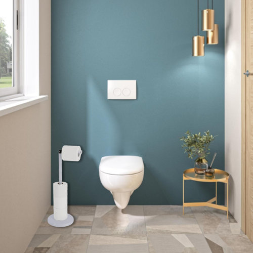 Evideco 6715 Modern Freestanding Toilet Paper Dispenser and Reserve ...