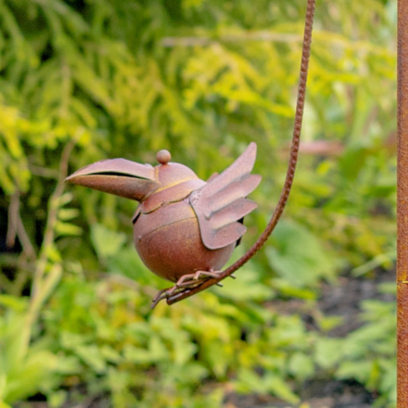 Arlmont & Co. Keyron Two Birds with Umbrella Balance Garden Stake | Wayfair