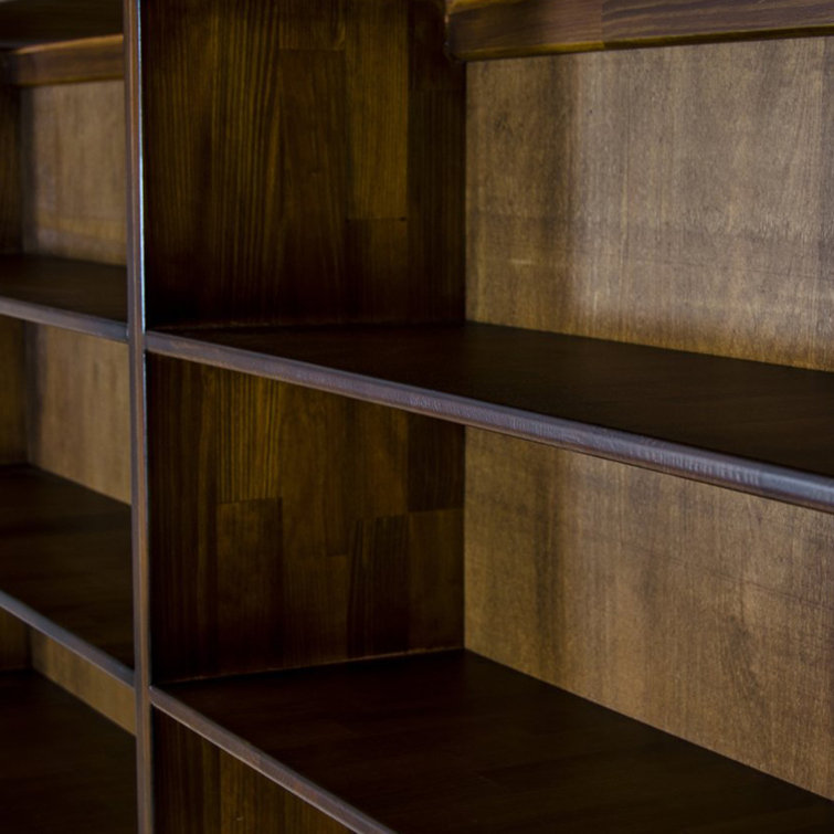 Lark Manor Maleah 220cm H x 220cm W Solid Wood Standard Bookcase ...