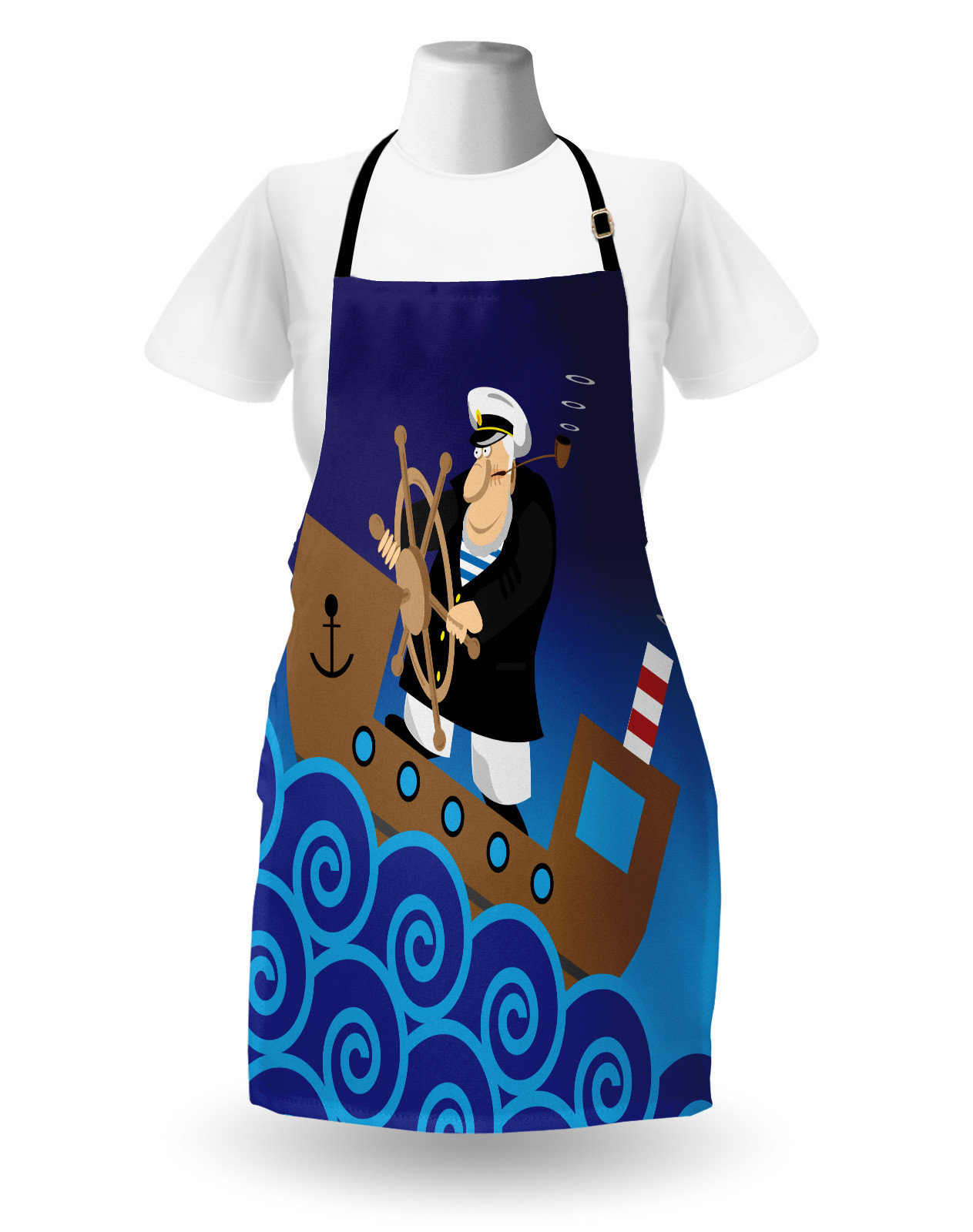 East Urban Home Nautical Apron Unisex, Captain on a Ship, Adult Size ...